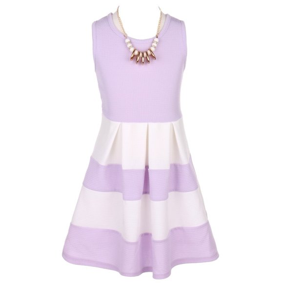 Bny Corner | Dresses | Kids Girl Sleeveless Dress Color Block Striped ...